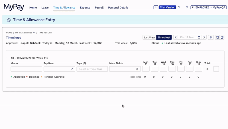 Timesheet – Zone Employee Portal Knowledge Base
